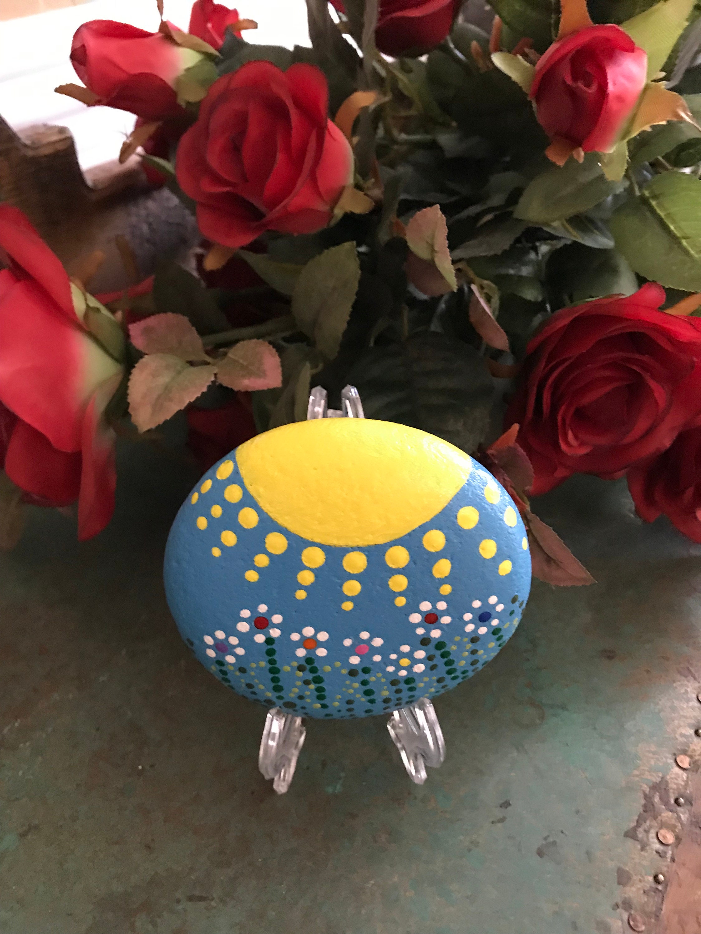 Painted Rock - Spring Flowers - Etsy