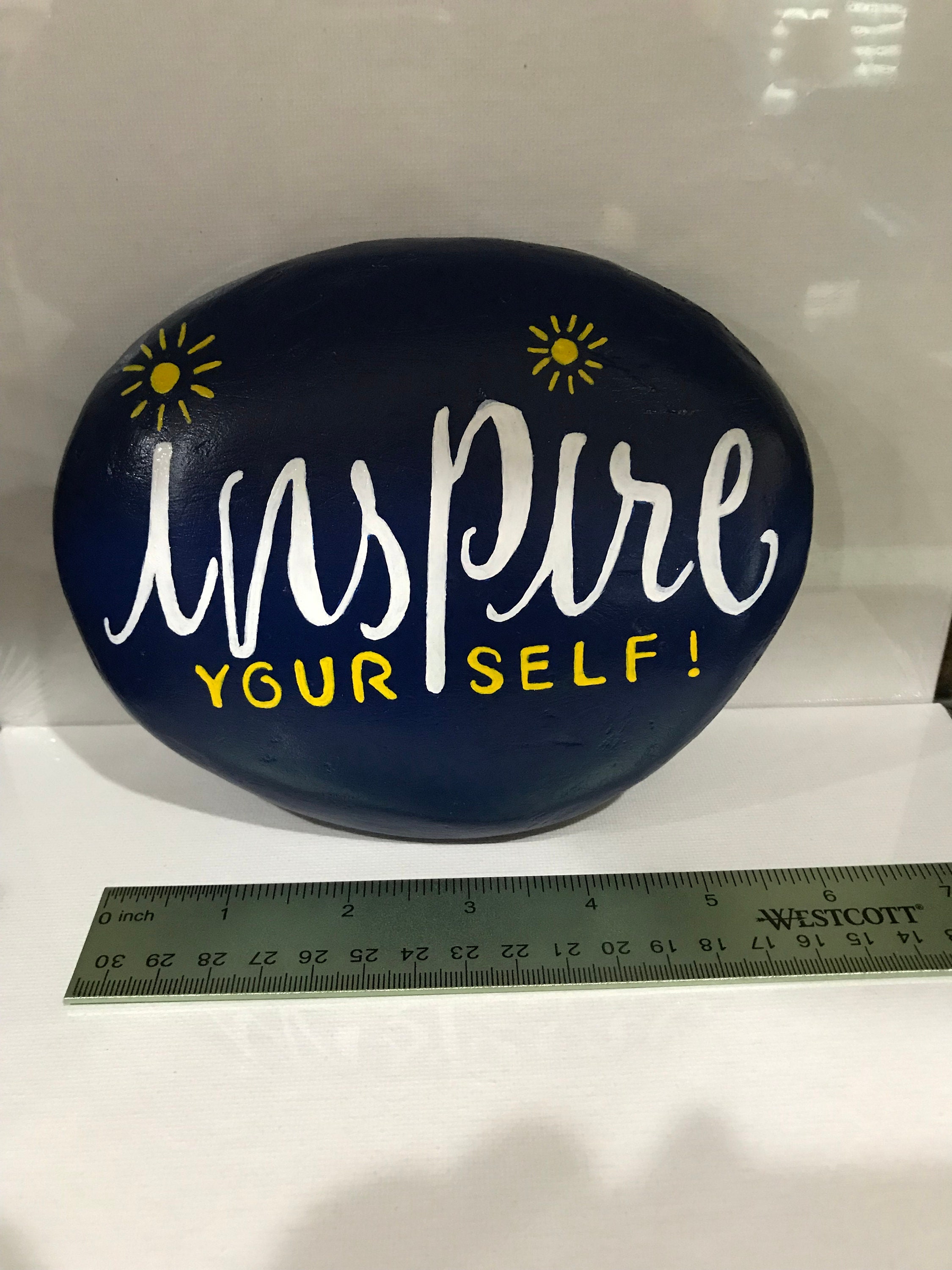 Painted Rock - Inspire Yourself - Etsy