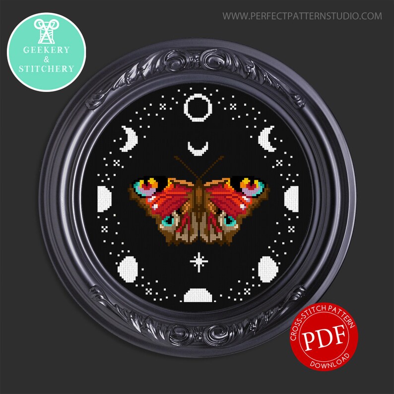 Colorful Starry Moth Counted Cross-stitch Pattern PDF - Etsy