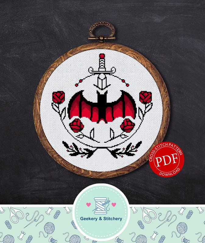 Gothic Bat Digital Download Cross Stitch Pattern - Etsy