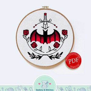 Gothic Bat | Digital Download | Cross Stitch Pattern | - Etsy