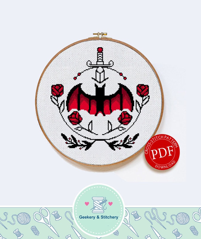 Gothic Bat Digital Download Cross Stitch Pattern - Etsy