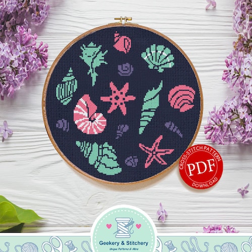 Sea Shells Digital Download Cross Stitch Pattern - Etsy