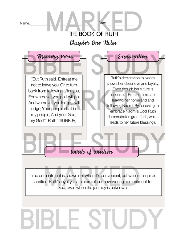 Bible Study, Digital Bible Study, the Book of Ruth, Ruth Bible Study ...