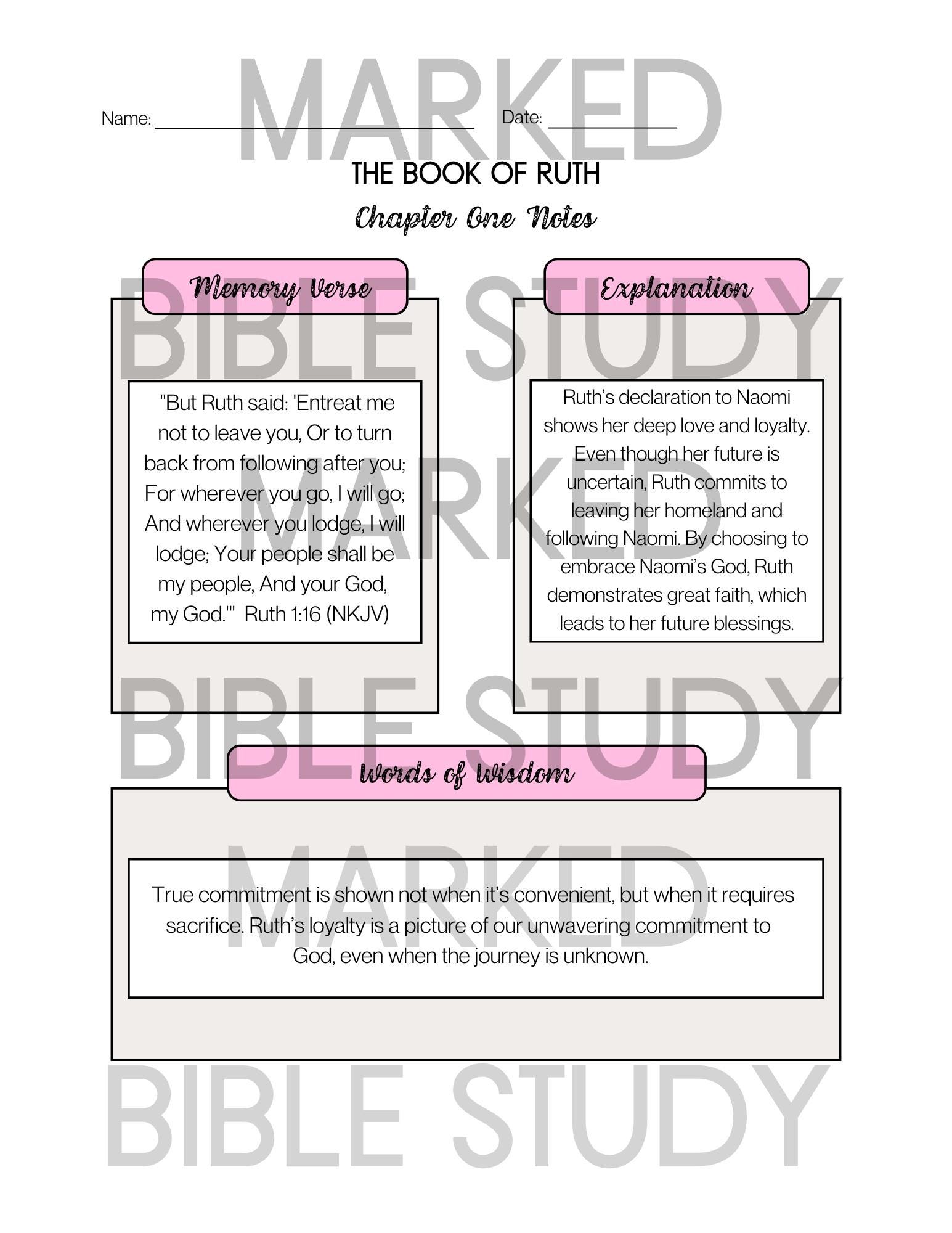 Bible Study, Digital Bible Study, the Book of Ruth, Ruth Bible Study ...