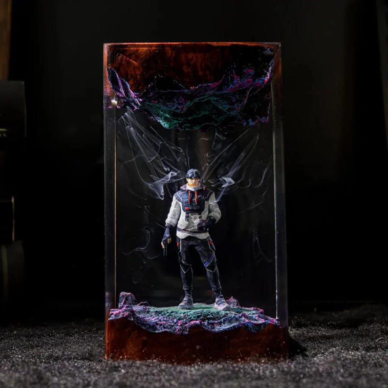 Valorant Yoru Resin Lamp Handmade LED Night Light Gamer Desk Decor ...