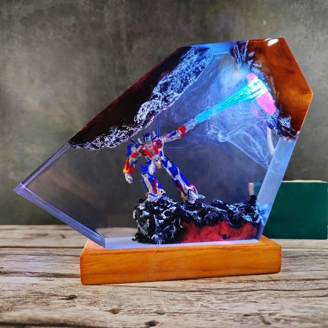 Optimus Prime Resin Lamp | Transformers Beam Attack Light | Handmade ...