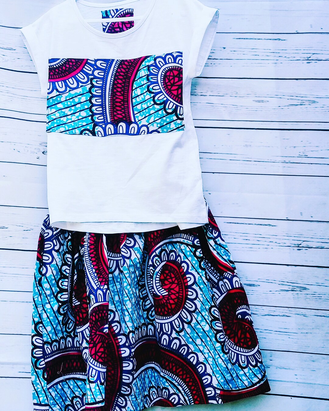 Children's African Print Inspired Clothing. Skirt and Top. Babes ...