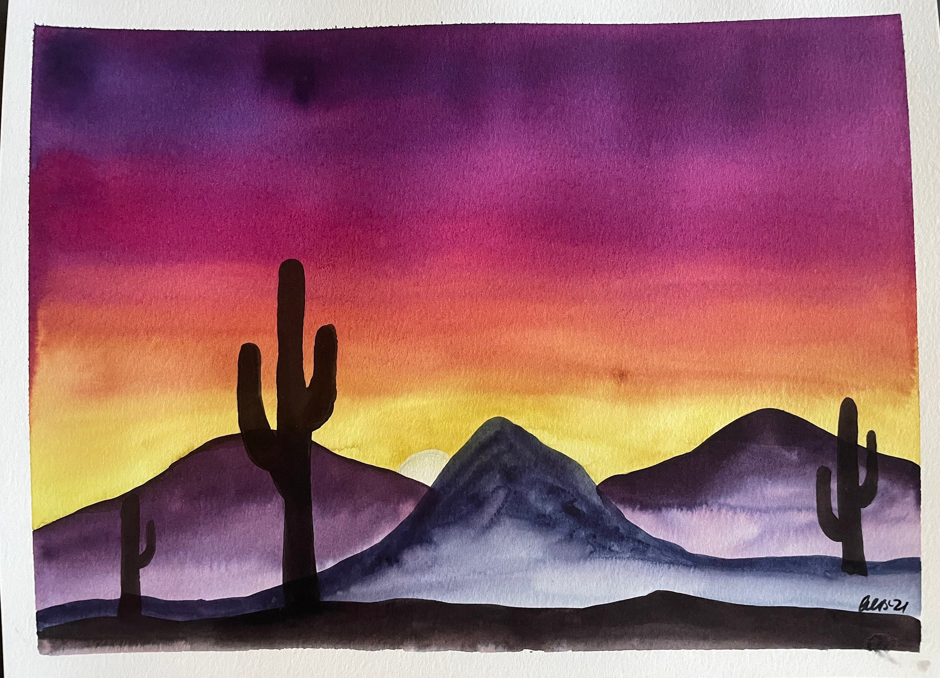 Desert Sunset Painting