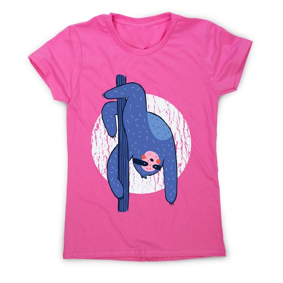 Pole Dance Sloth Women's Funny Illustrations T-shirt | Etsy
