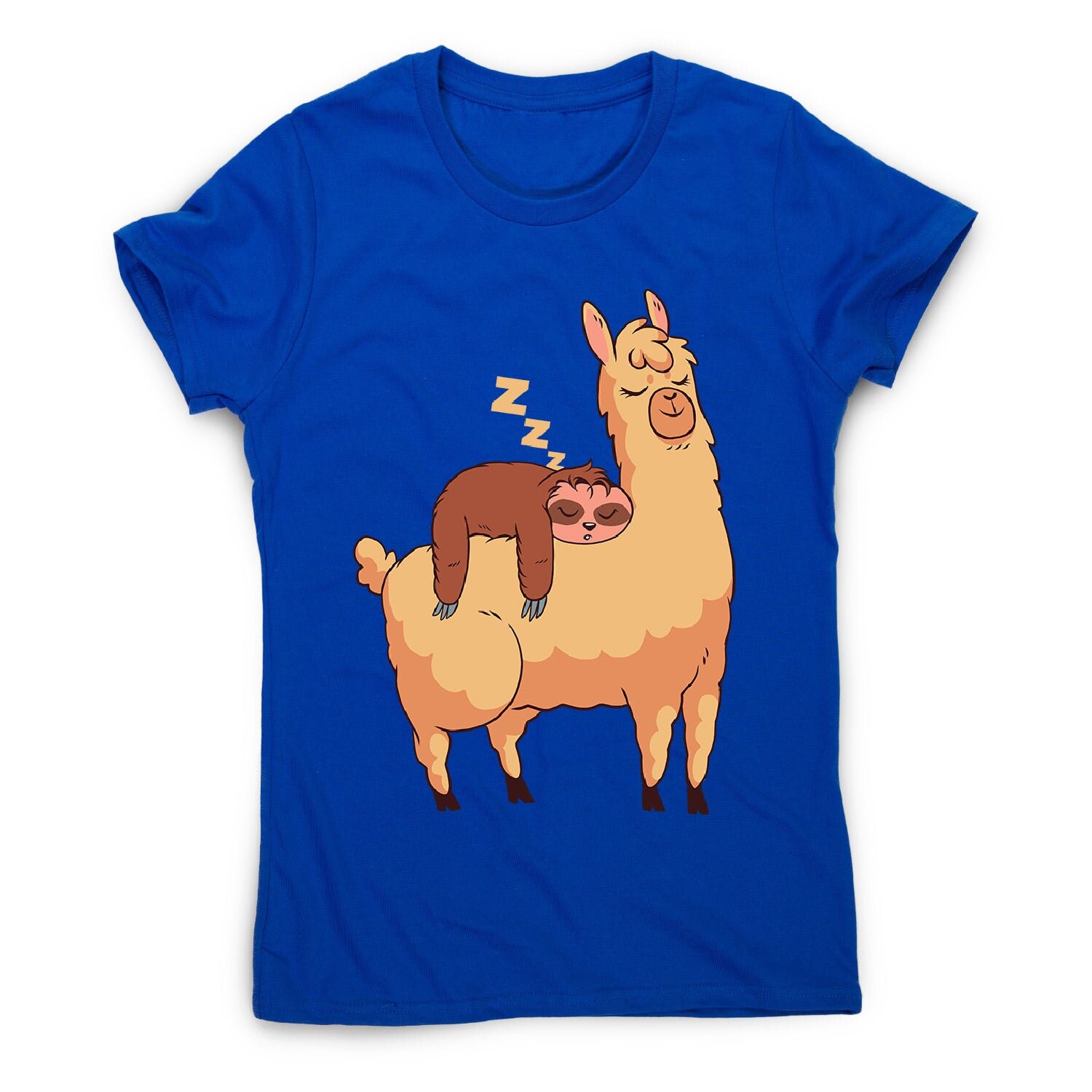Sloth Riding Llama Women's Funny Illustrations T-shirt - Etsy
