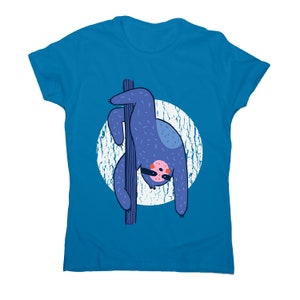 Pole Dance Sloth Women's Funny Illustrations T-shirt - Etsy