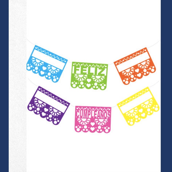 Feliz Cumpleanos Papel Picado - Etsy