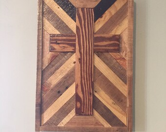 Handcrafted 5ft Wood Layered Rustic Cross - Etsy