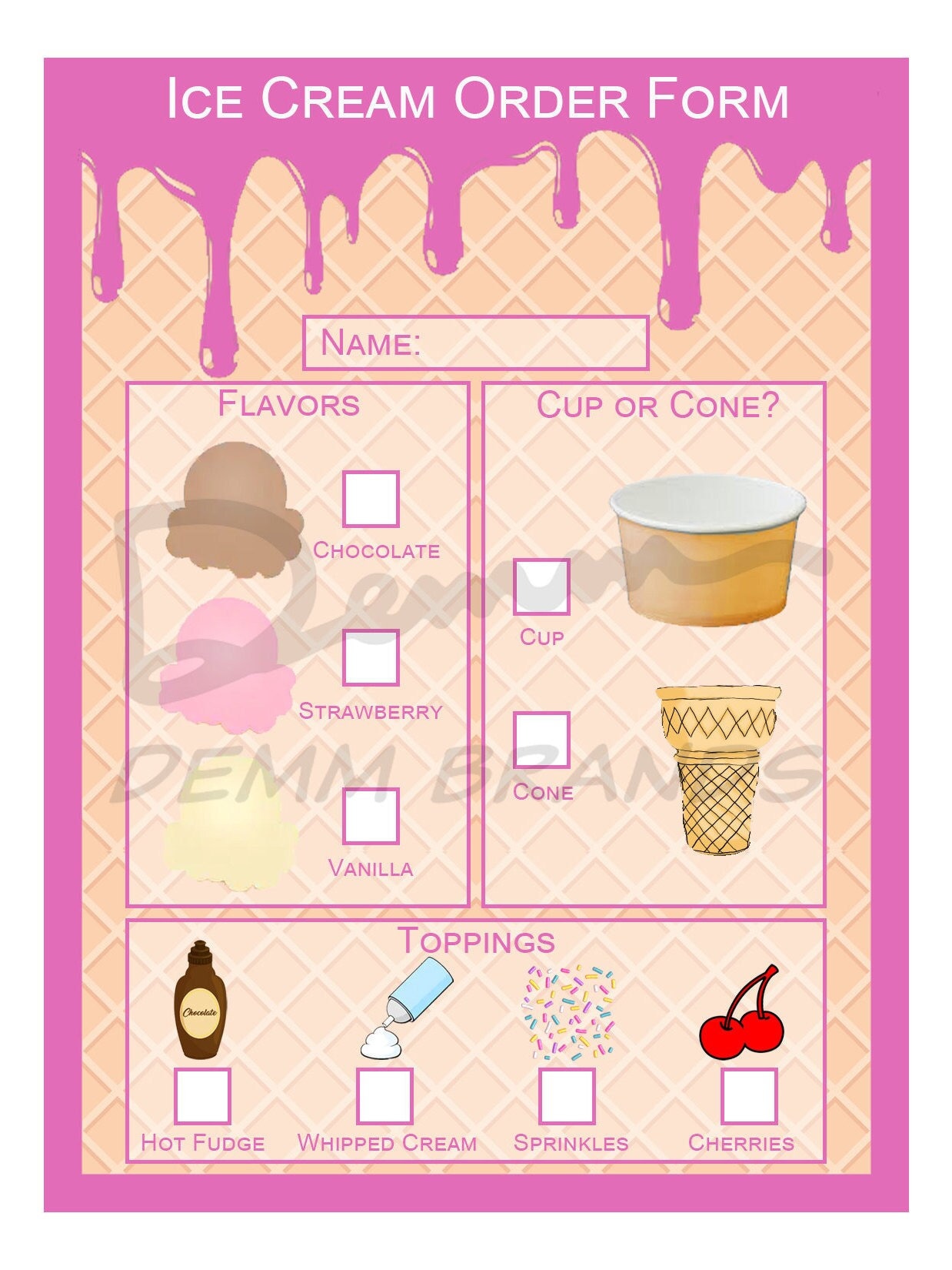 Ice Cream Party Printables Instant Download - Etsy