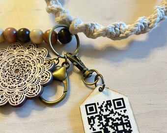 Wood Qr Code Keychain - Etsy