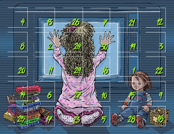 80s Horror Movie Countdown Calendar for Halloween and any | Etsy