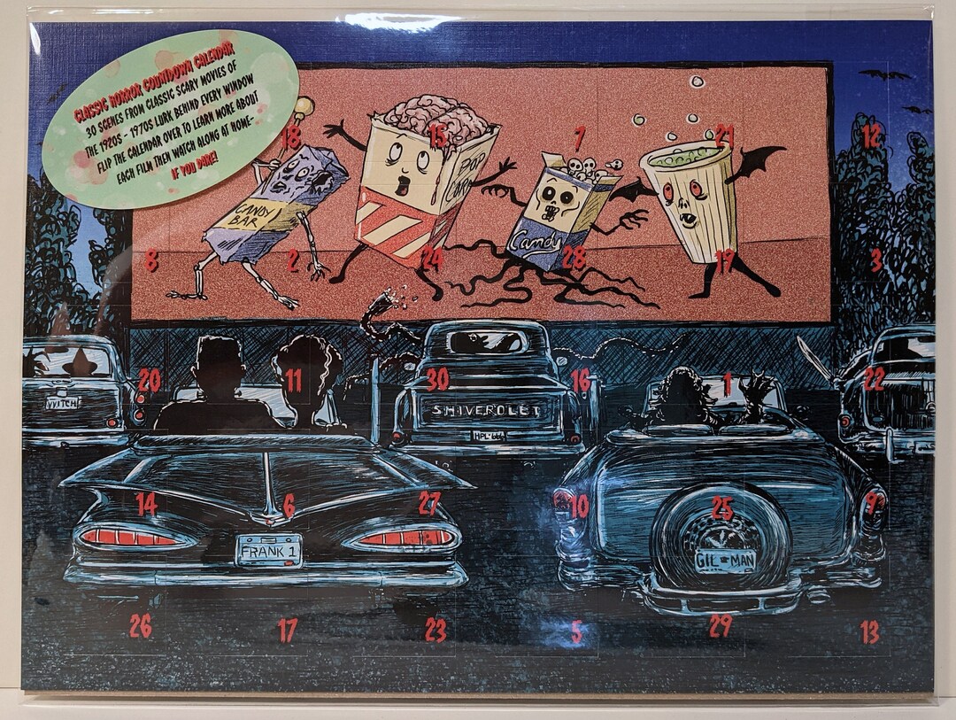 Classic Horror Movie Countdown Calendar (halloween or Anytime!) - Etsy