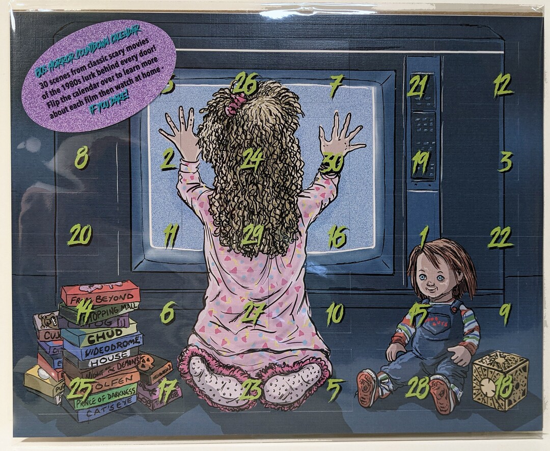 80s Horror Movie Countdown Calendar (for Halloween and Any Time!) - Etsy