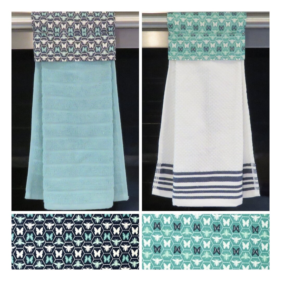 Kitchen Hanging Towel, Dish Towel, Tea Towel, Wraps Around Oven Handle ...