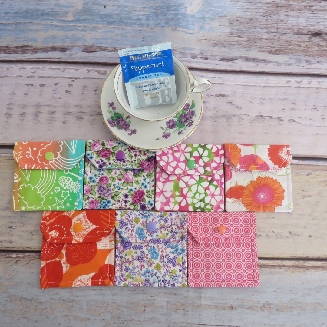 Tea Bag Pouch, Tea Bag Wallet, Tea Bag Holder, Travel Tea Holder, Purse ...