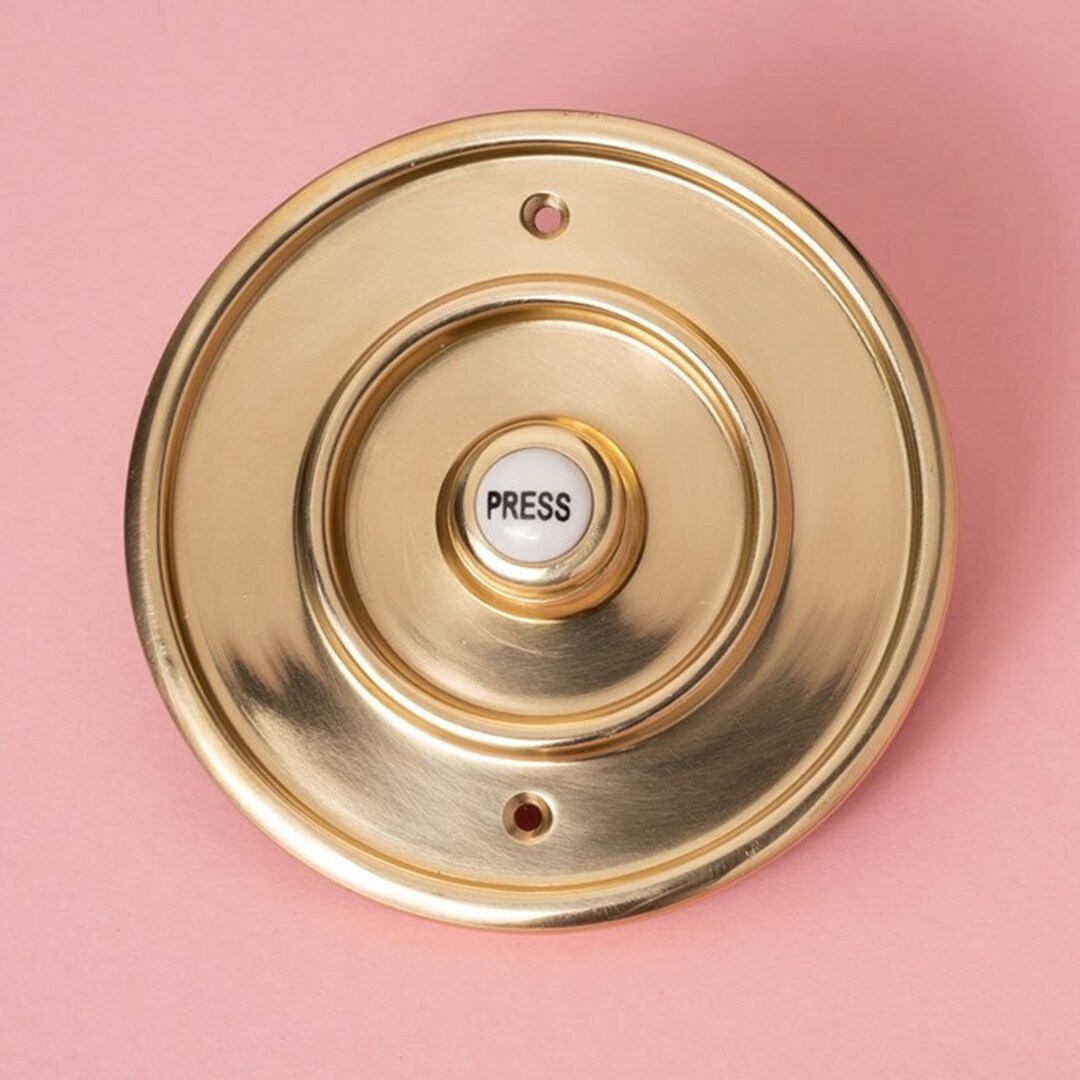 Large Solid Brass Wired Doorbell | Steampunk Door Bell | Edwardian ...