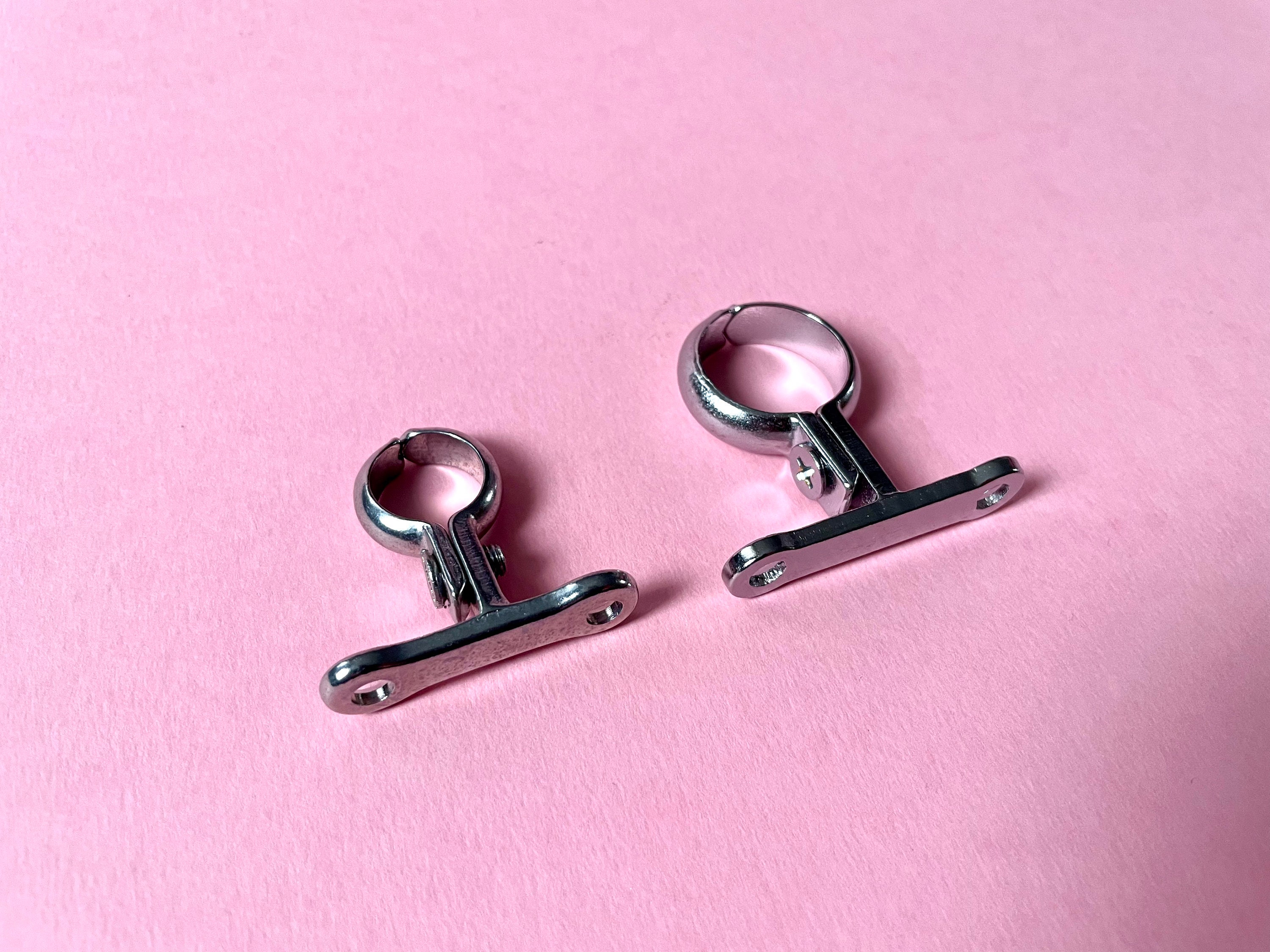 Solid Brass Chrome Pipe Mount Fixing Bracket Steam Punk - Etsy UK