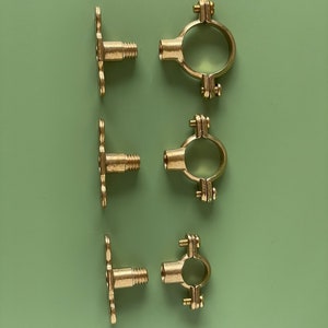 Solid Brass Pipe Mount Fixing Bracket Outdoor Shower Curtain Rod ...