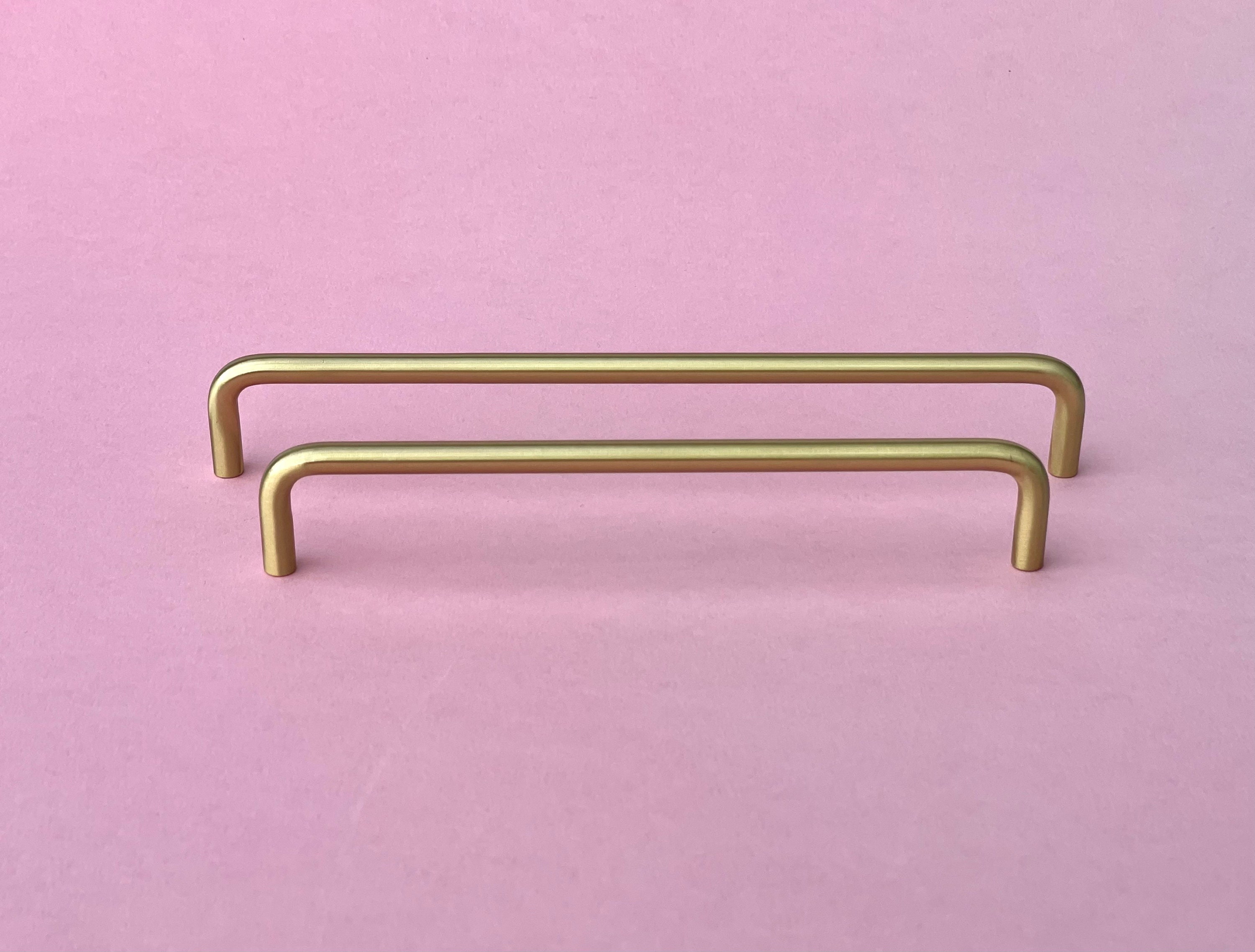 PREMIUM Solid Brass Kitchen Handles Satin Gold Kitchen - Etsy