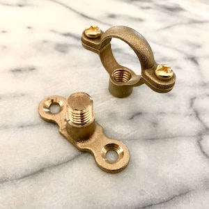 Solid Brass Pipe Mount Fixing Bracket | Steam Punk | Industrial ...