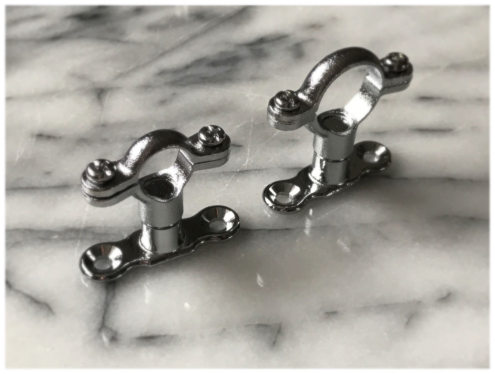 Solid Brass Chrome Pipe Mount Fixing Bracket | Steam Punk | Industrial ...