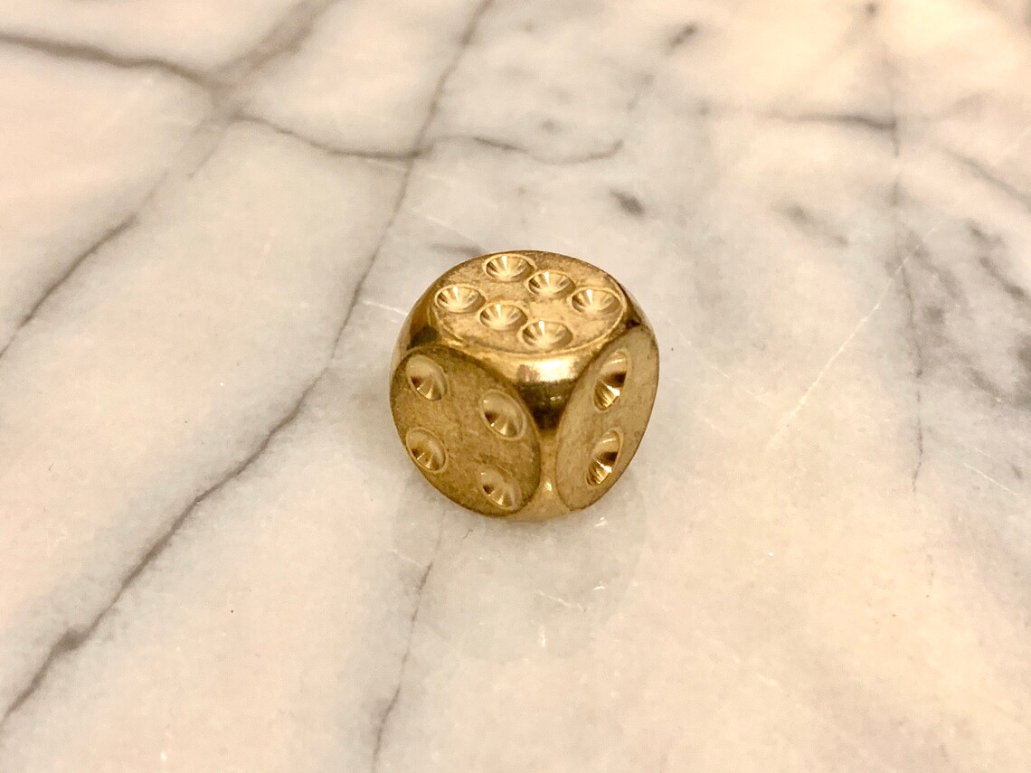 Solid Brass Dice Set Steampunk Fathers Gift Husband | Etsy