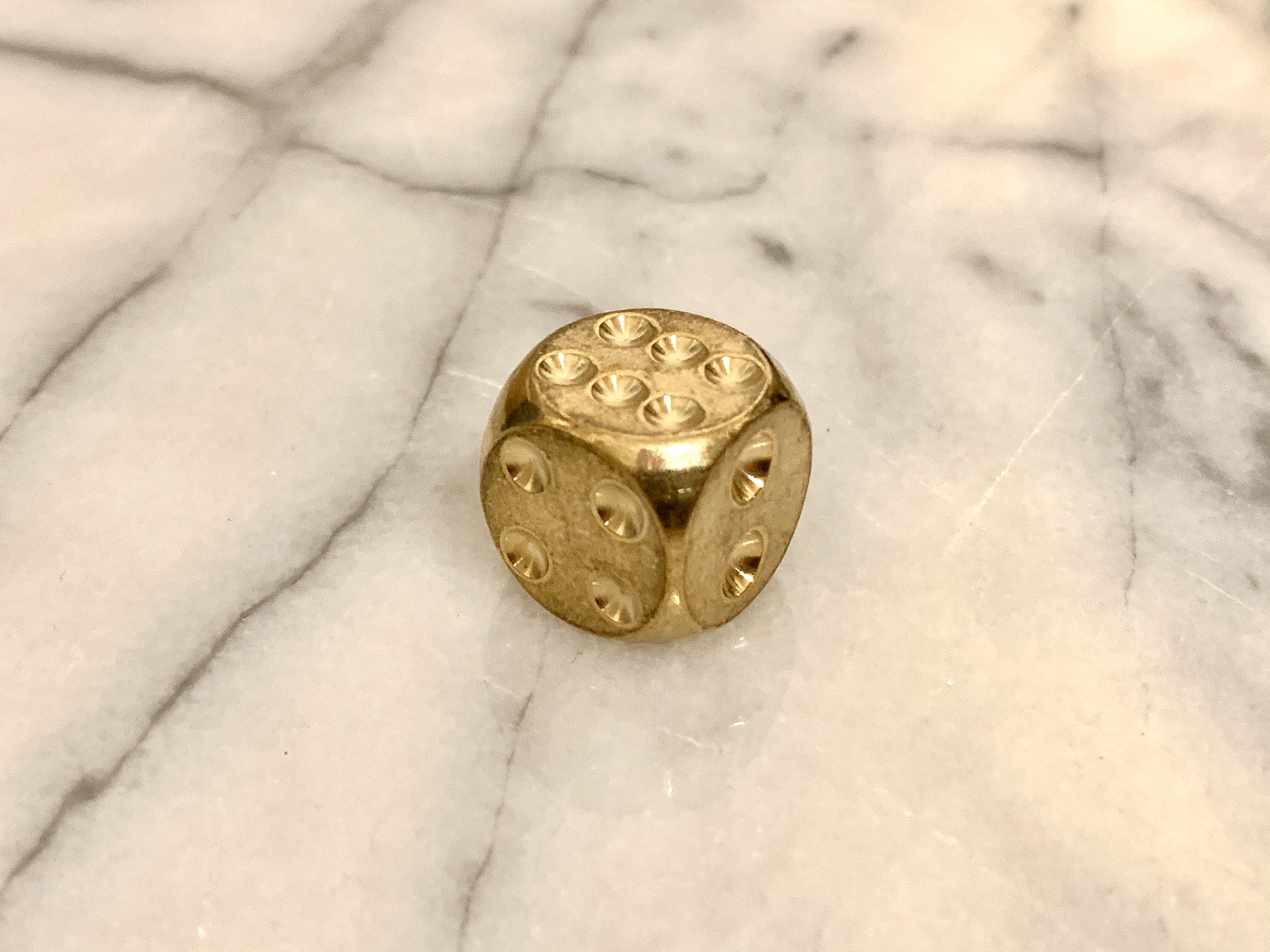 Solid Brass Dice Set | Steampunk | Fathers Gift | Husband | Copper Gold ...