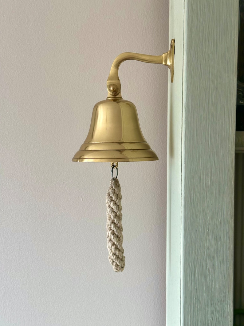 Solid Brass Ships Bell: Nautical Wall Decor (4 Inch) - Etsy