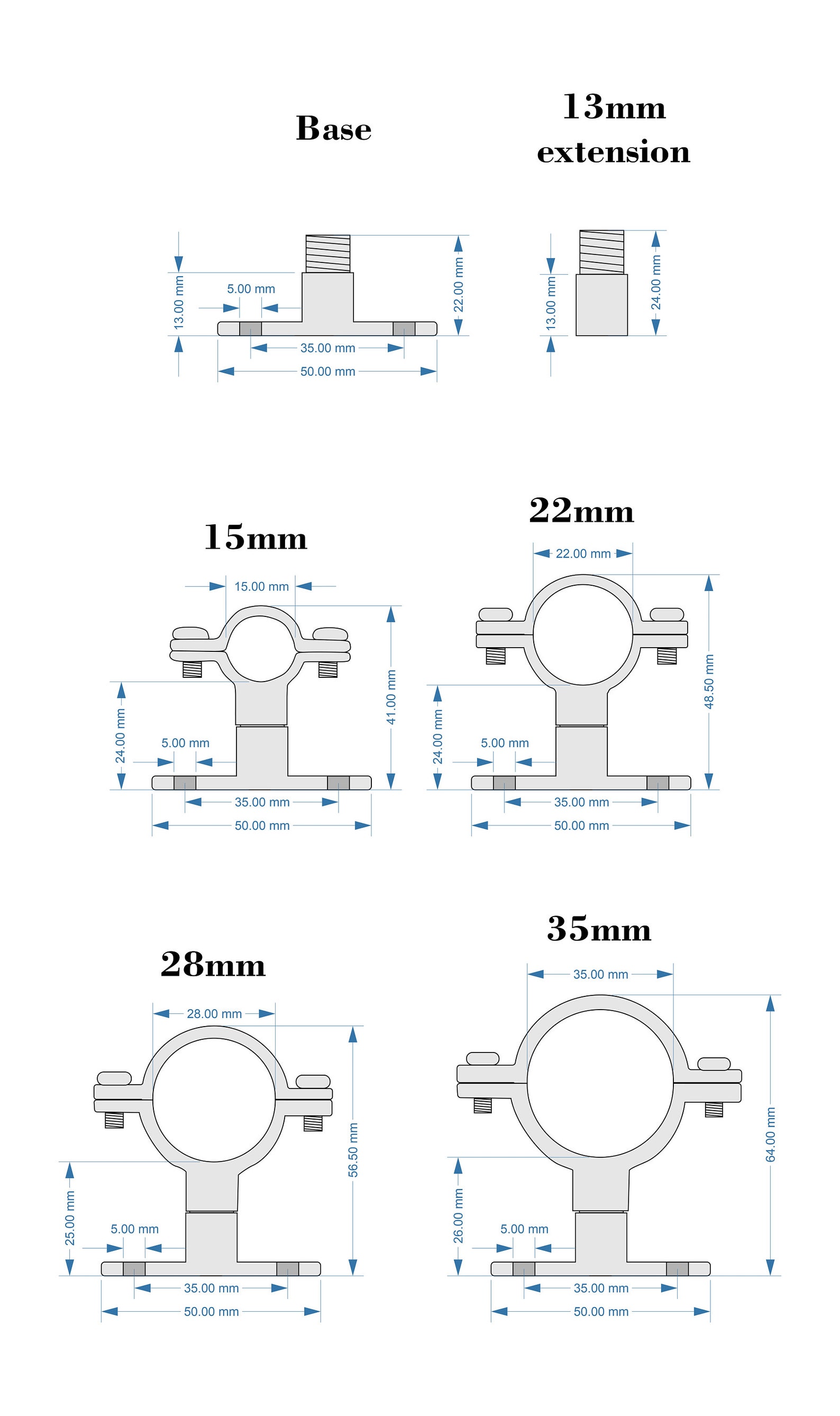 Solid Brass Pipe Mount Fixing Bracket Steam Punk Industrial Copper 1/2 ...