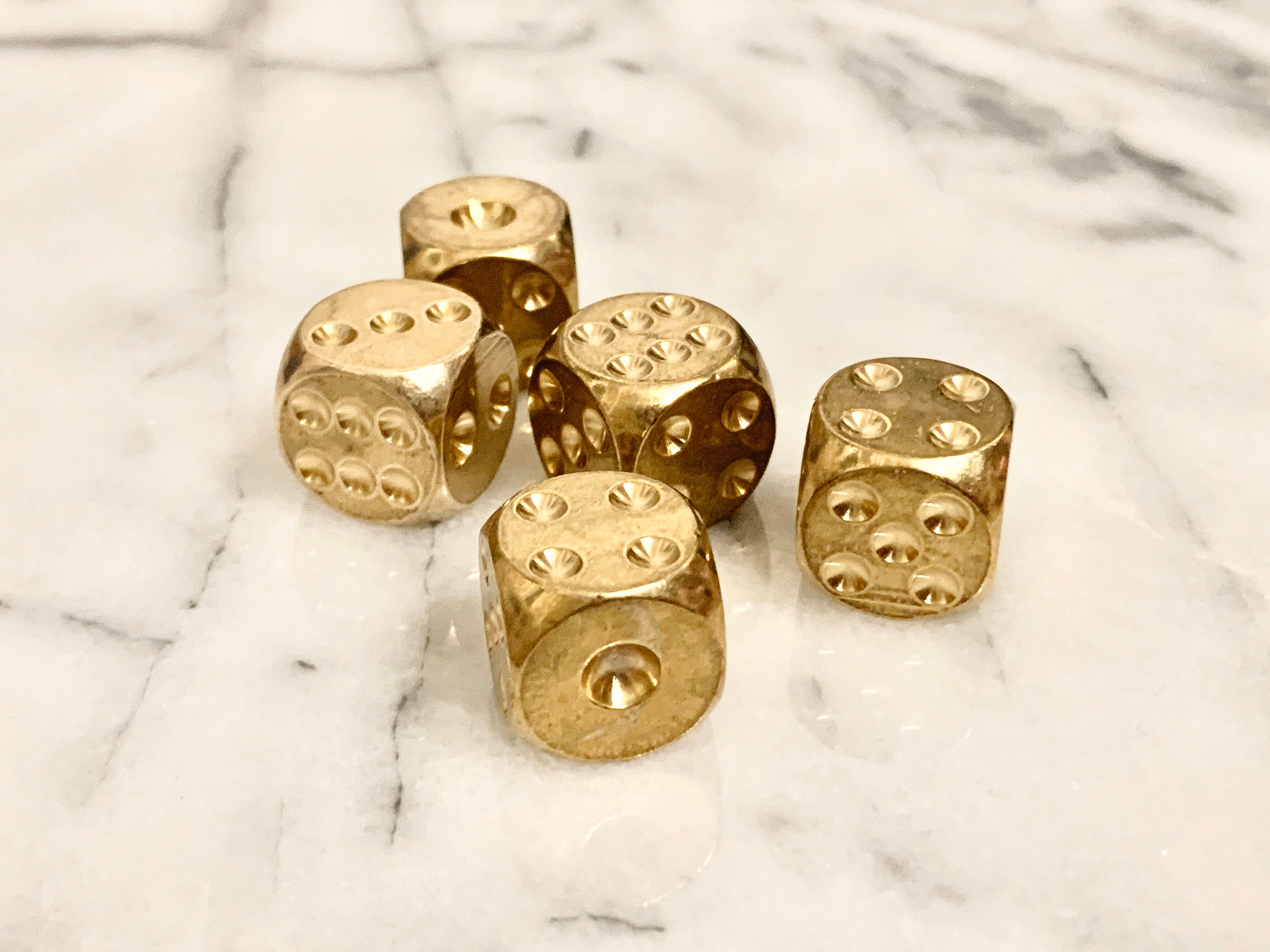 Solid Brass Dice Set Steampunk Fathers Gift Husband - Etsy UK