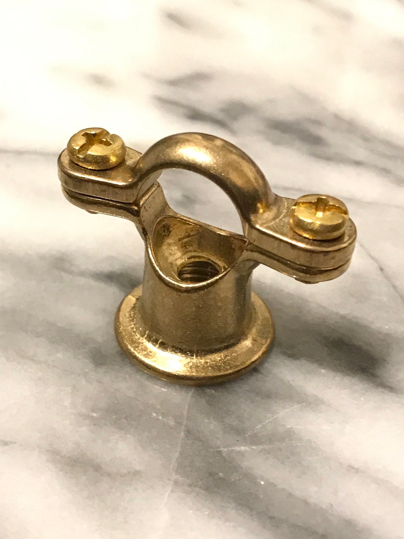 Solid Brass Pipe Mount Fixing Bracket | Cafe Curtain Rail | Industrial ...