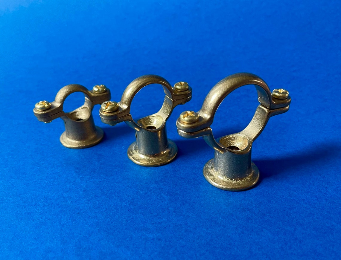 Solid Brass Pipe Mount Fixing Bracket Steam Punk - Etsy