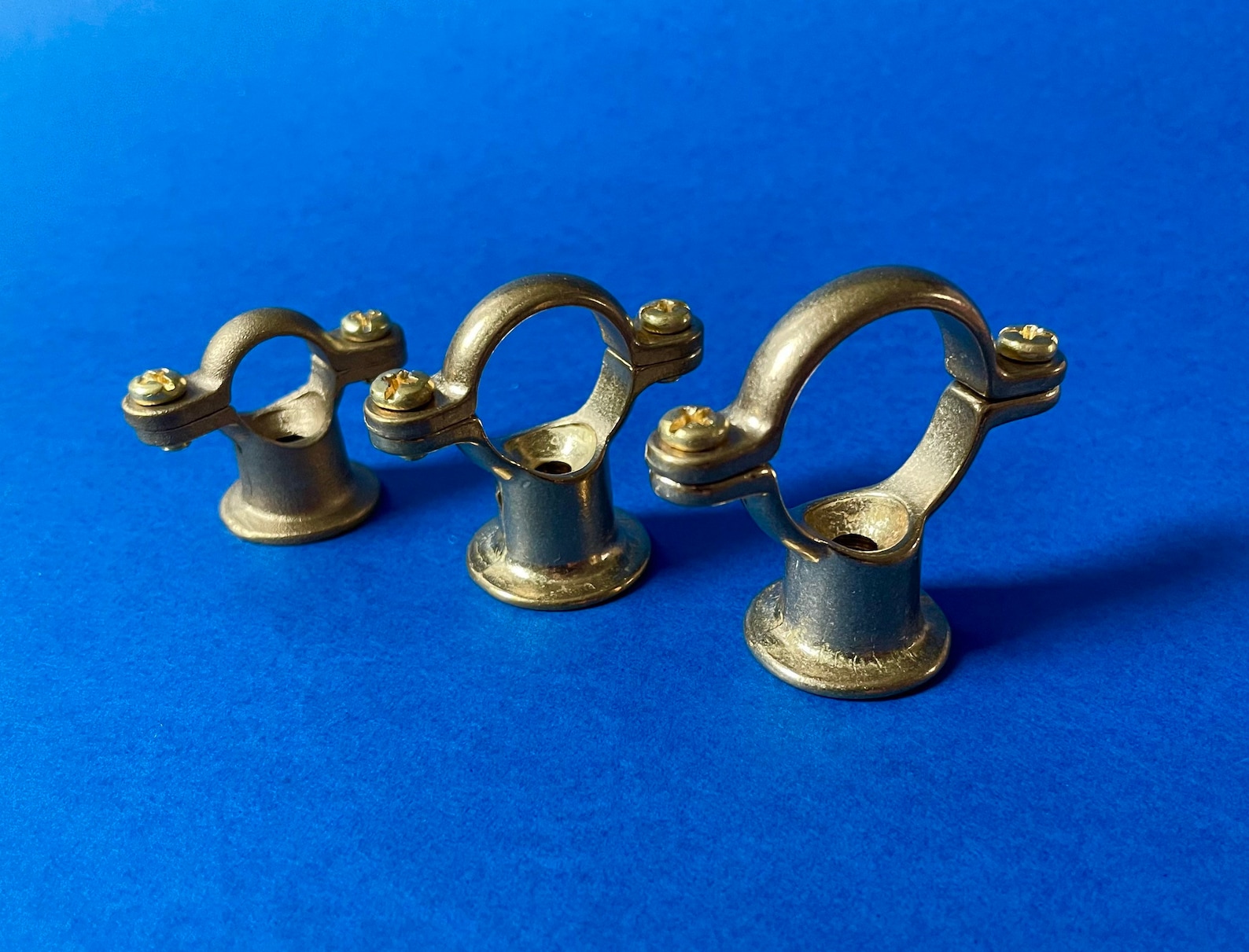 Solid Brass Pipe Mount Fixing Bracket | Cafe Curtain Rail | Industrial ...