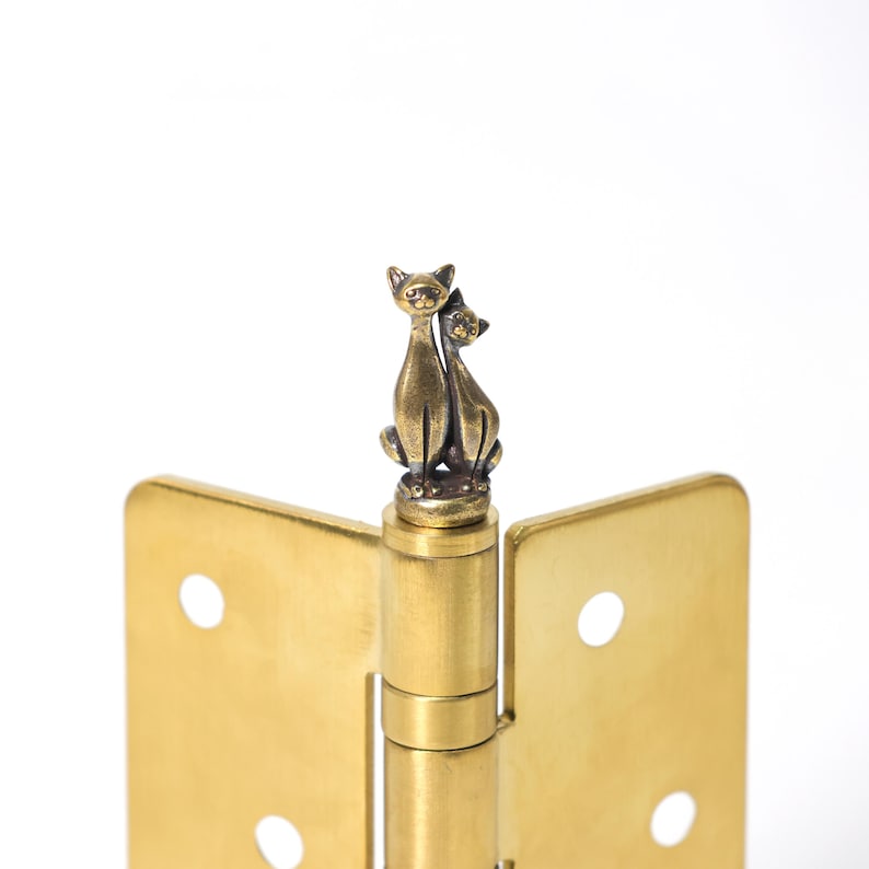 Magnetic Brass Hinge Topper: Cat, Bunny, Dragon Home Decor - Etsy