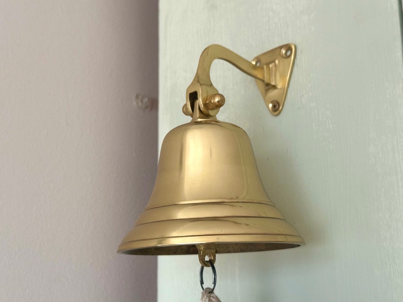 Solid Brass Ships Bell: Nautical Wall Decor (4 Inch) - Etsy