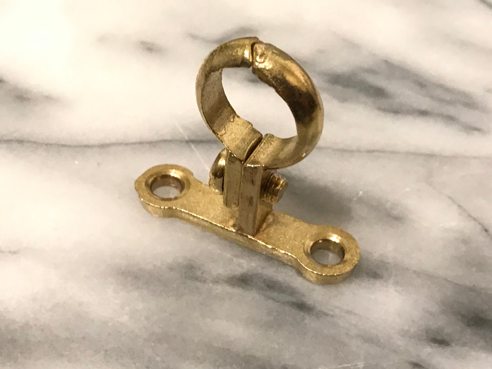 Solid Brass Pipe Mount Fixing Bracket Steam Punk Industrial Copper 1/2 ...