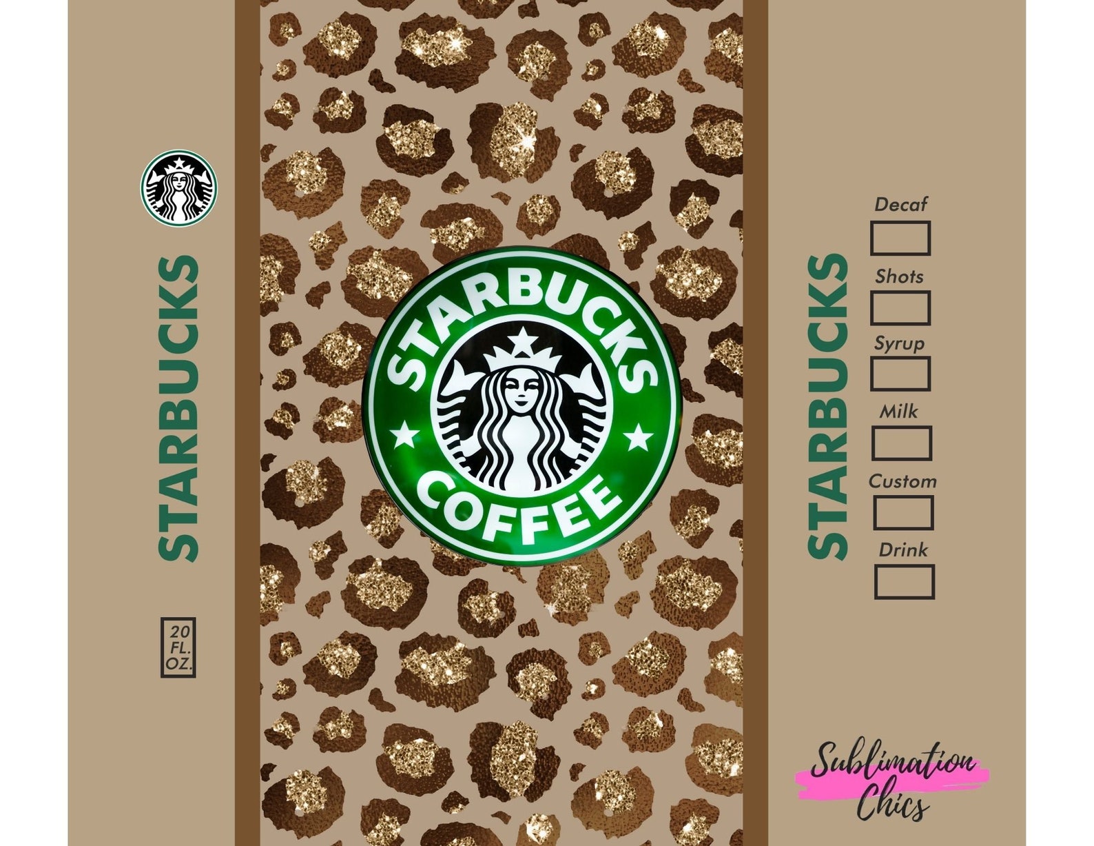 20 Oz Skinny Tumbler Wrap Sublimation Design Sublimation Etsy