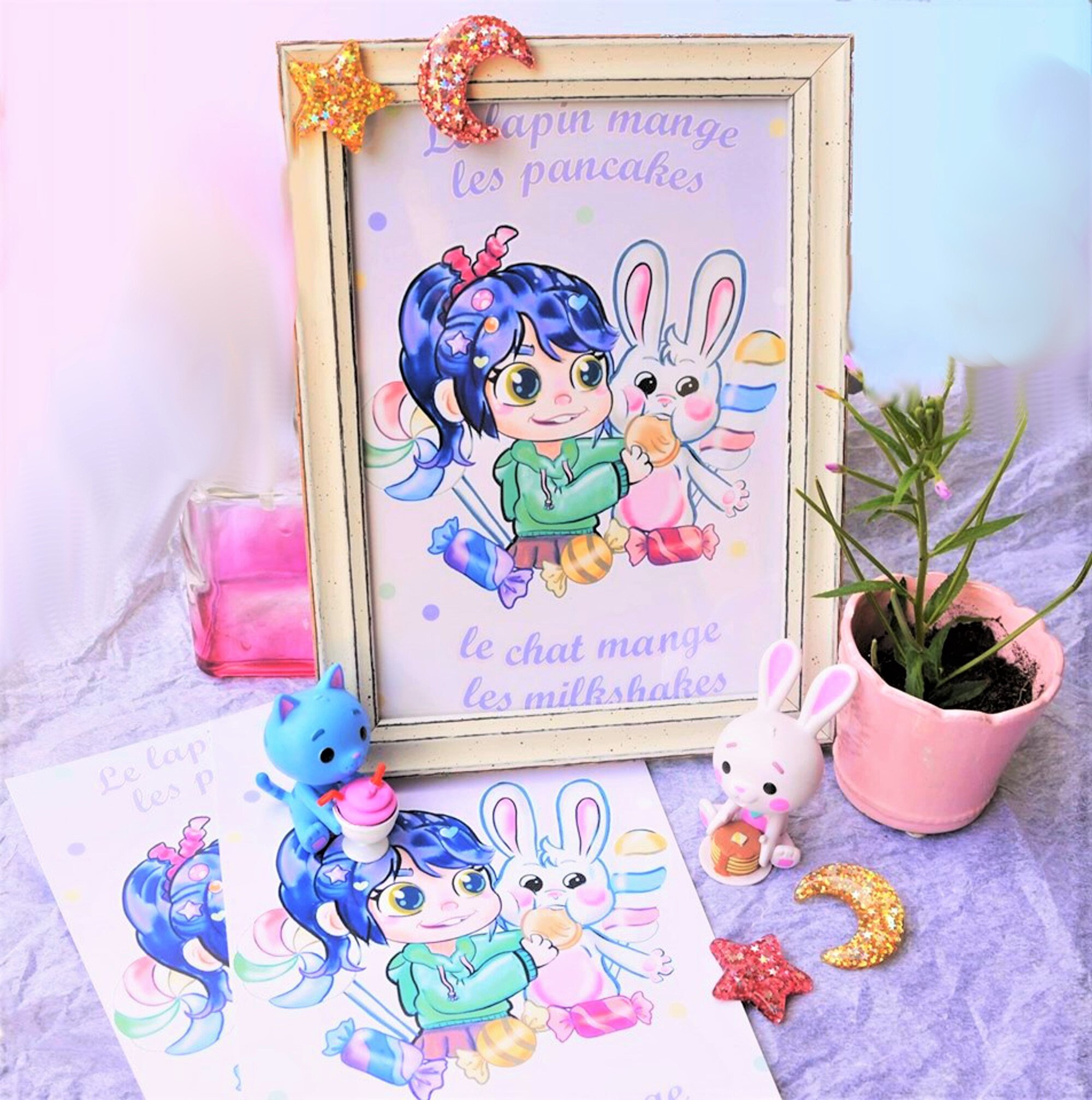 Map Illustration Disney Vanellope Wreck It Ralph (sugar Rush) Format A5 ...