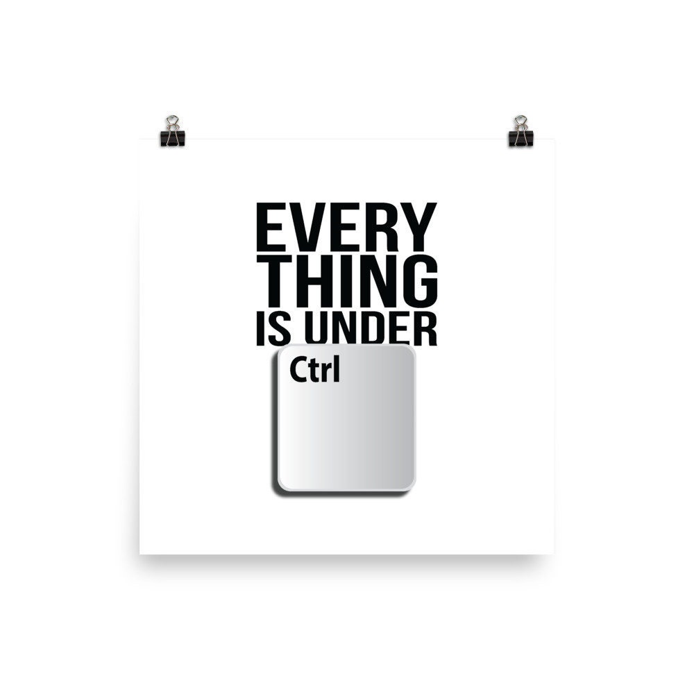 Office Humor Poster Everything is Under Control ctrl - Etsy