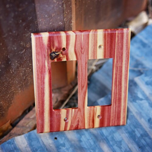 Stock Plate: Rustic Handmade Wood Switch Plate 2 Rocker/ - Etsy