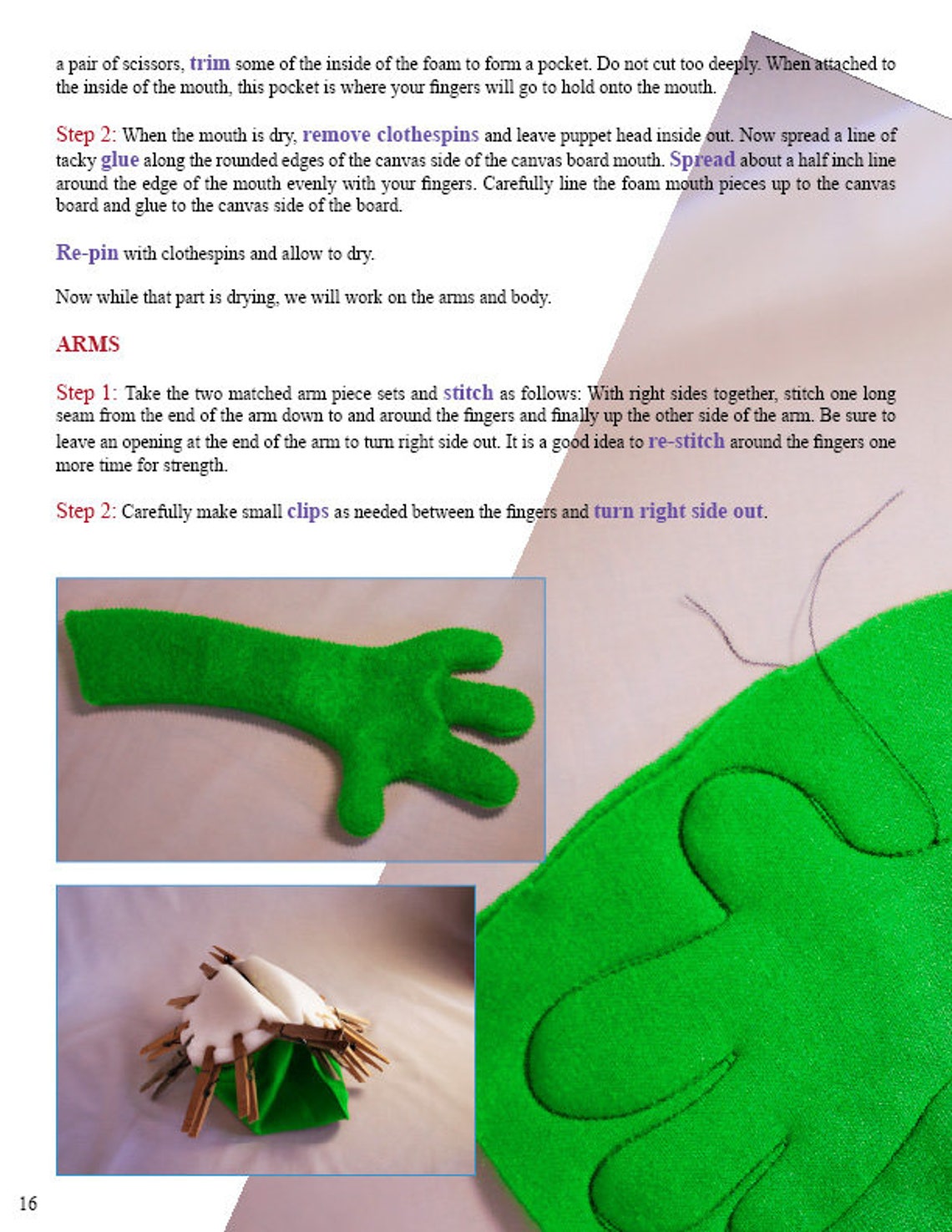 Professional Puppet Patterns - PDF Download - English - Measurements ...