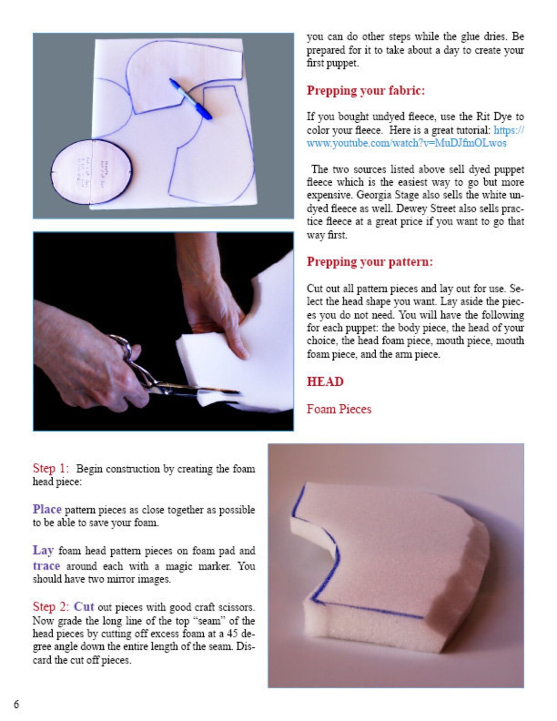 Professional Puppet Patterns - PDF Download - English - Measurements ...