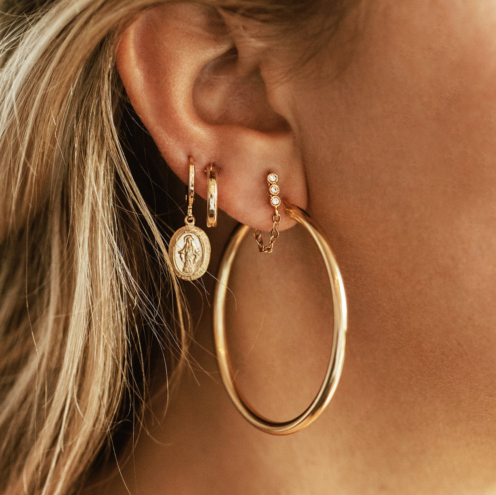 Gold Hoop Earrings Hoop Earrings Gold Statement Earrings - Etsy