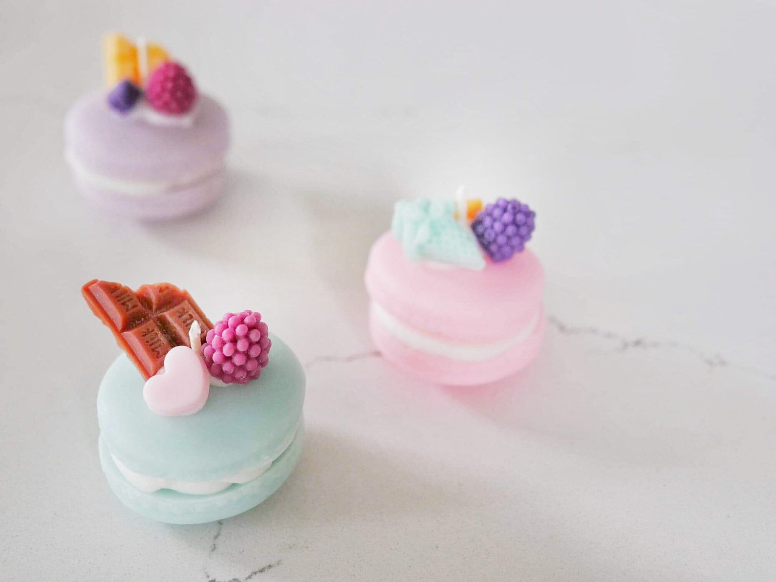 Macaron Dessert Candle Trio Wedding Decor Housewarming - Etsy